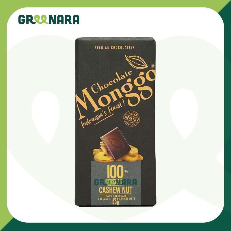 Jual Monggo Dark Chocolate 100% Cashew Nuts 80gr di Seller GREENARA ...