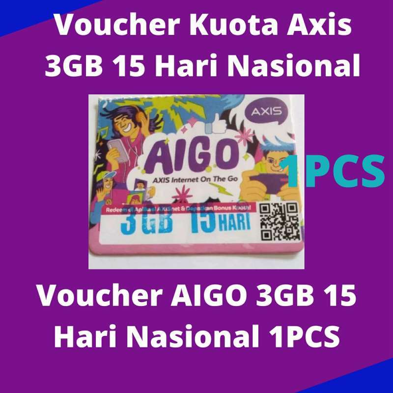 Jual Voucher Kuota Axis 3GB 15 Hari / AIGO 3GB 15Hari Nasional di ...