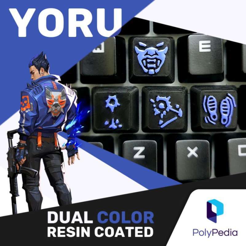 Jual Valorant Keycaps YORU Dual Color Set 4pcs di Seller METALIC ...