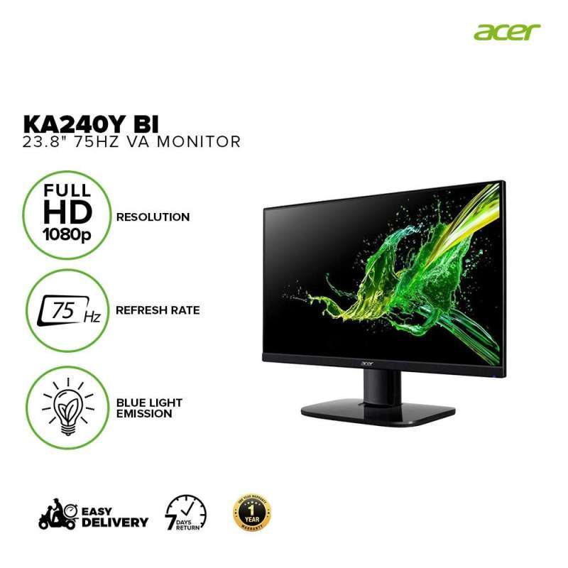 Jual Acer KA242Y 23.8 inch Monitor [FHD IPS 75Hz/ AMD FreeSync/ VGA ...