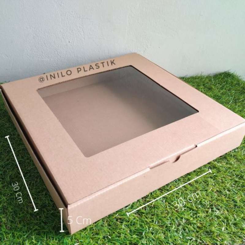 Jual Kotak Kue Window | Dus Roti | Cake Box | Box CB Kaca 30x30x5 [10 ...