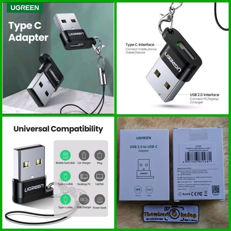 Jual Adapter Converter Ugreen Usb C Female To Usb A Male To C To Usb Original Bnib