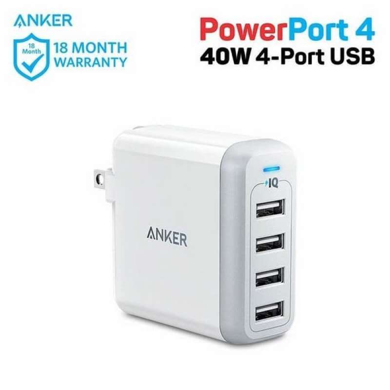 Jual Limited Anker Powerport 4 Port Usb 40W (4 Lubang) Fast Charging ...