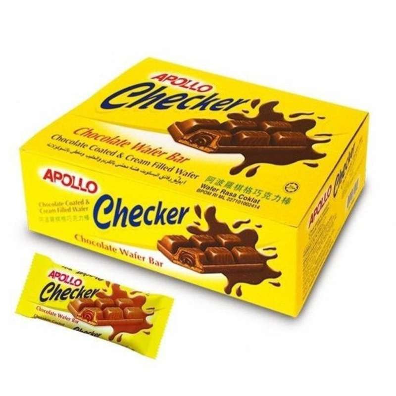 Promo Apollo Checker Chocolate Wafer Bar / Wafer Rasa Coklat Apollo ...