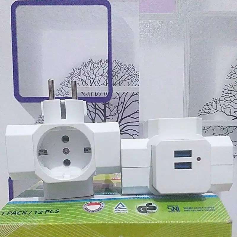 Promo STOP KONTAK T ARDE USB COLOKAN LISTRIK 3 LUBANG T ARDE USB 2 PORT ...
