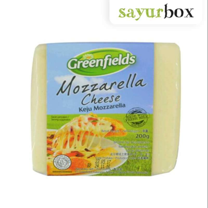 Jual Greenfields Mozzarella Cheese Block 200 gram Sayurbox - JKT di ...