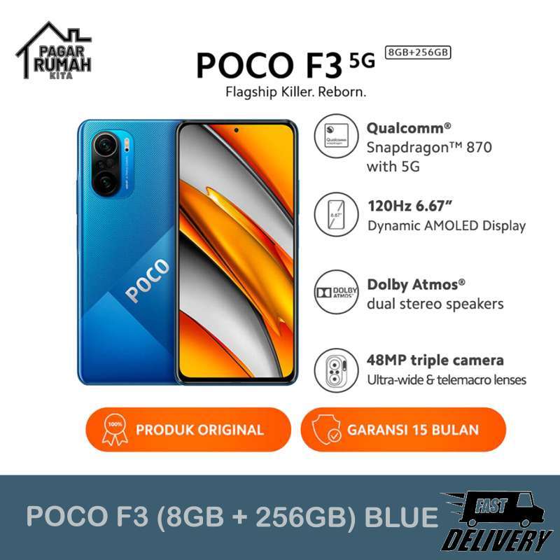 Jual POCO F3 (8GB + 256GB) Snapdragon™ 870 48MP AI Triple Kamera Layar ...