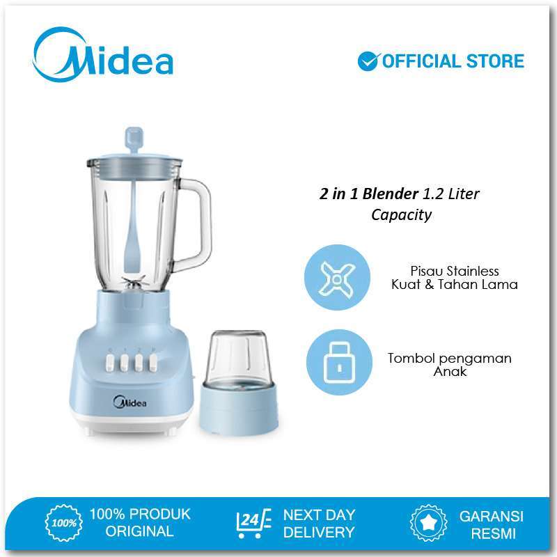 Jual Midea Blender Kaca 1.2 Liter 2in1 - BL6008BW (Blender dan Grinder ...