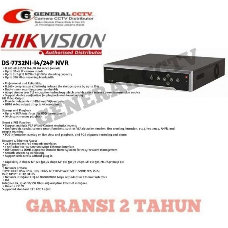 Jual Hikvision 7732ni-i4/24p Nvr 32 Channel 24-slot Poe Di Seller ...