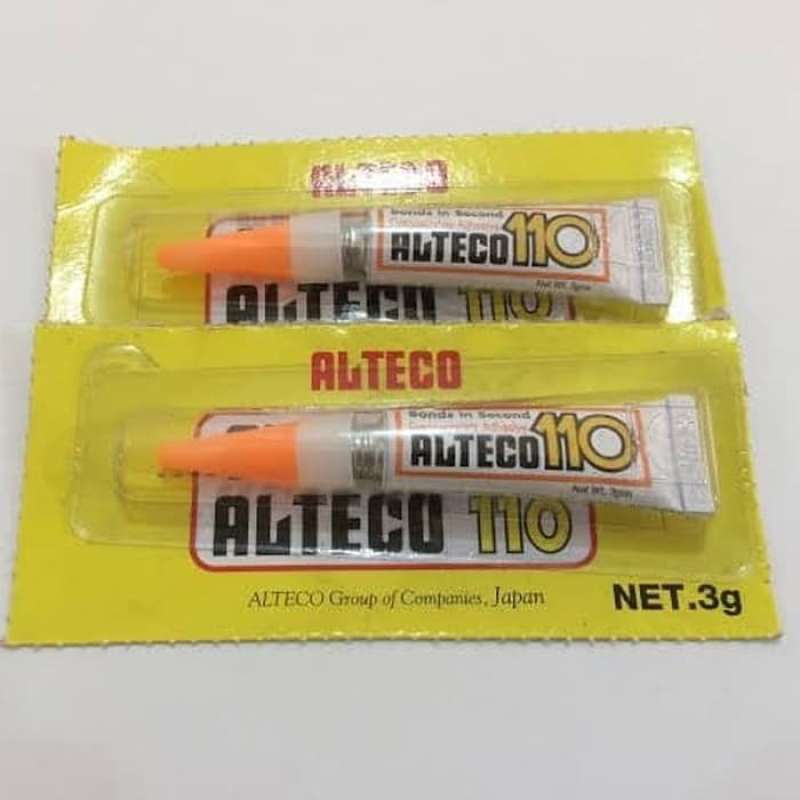 Jual ALTECO 110 Lem Super Glue Kuat Bening 3 gram Perekat Serbaguna Made in Japan Plastik Karet ...