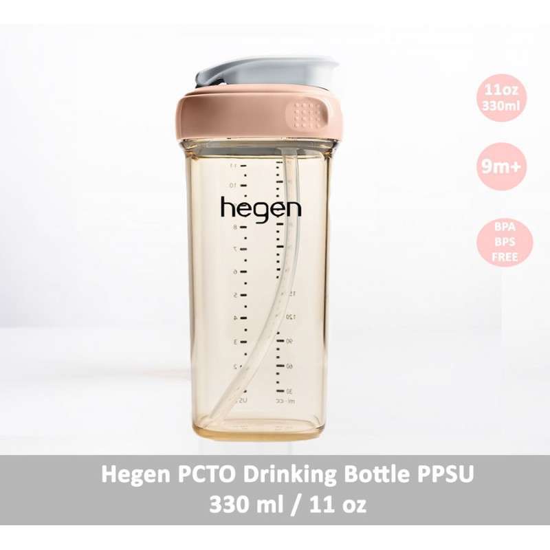 Jual Hegen PCTO Straw Cup Bottle PPSU Botol Minum Anak - 330 ml (11 oz) - Pink di Seller ...