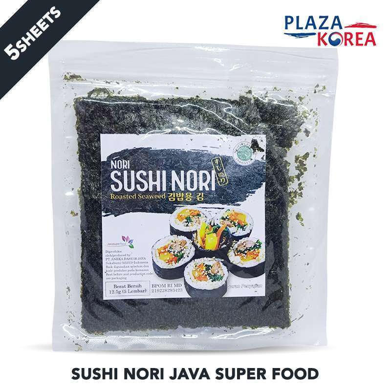 Jual JAVA SUPER FOOD SUSHI NORI ROASTED SEAWEED 5 SHEETS RUMPUT LAUT di ...
