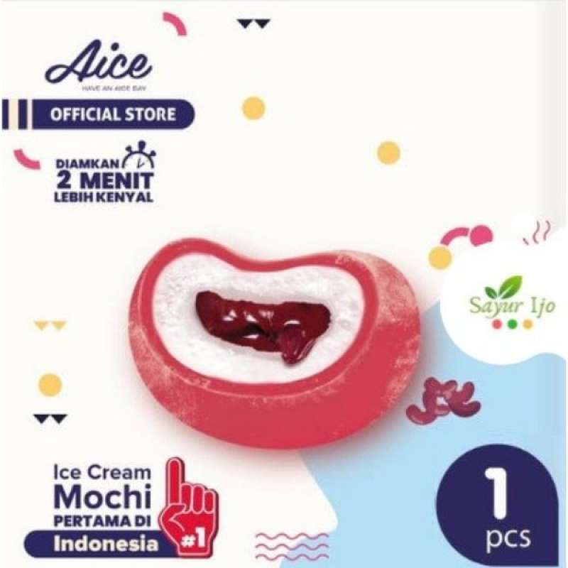 Jual Aice Ice Cream 1 Pcs Mochi Red Bean Es Krim Moci Kacang Merah ...