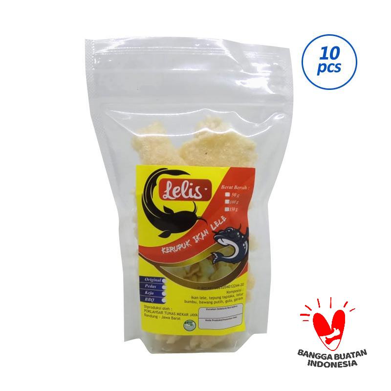 Jual Lelis Kerupuk Ikan Lele Rasa Pedas Makanan Ringan [150 g/ 10 pcs ...