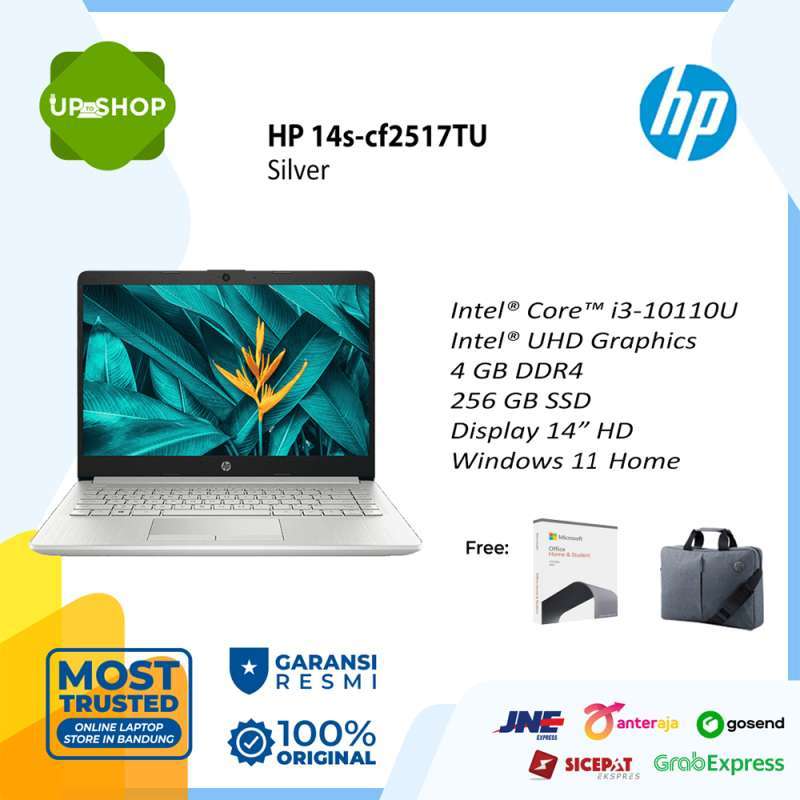 Jual Laptop HP 14s-CF2517TU/CF2518TU i3-10110U 256GB SSD 4GB WIN11+OHS ...