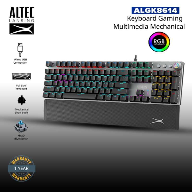 Promo Keyboard Gaming Mechanical Multimedia Altec Lansing ALGK-8614 ...