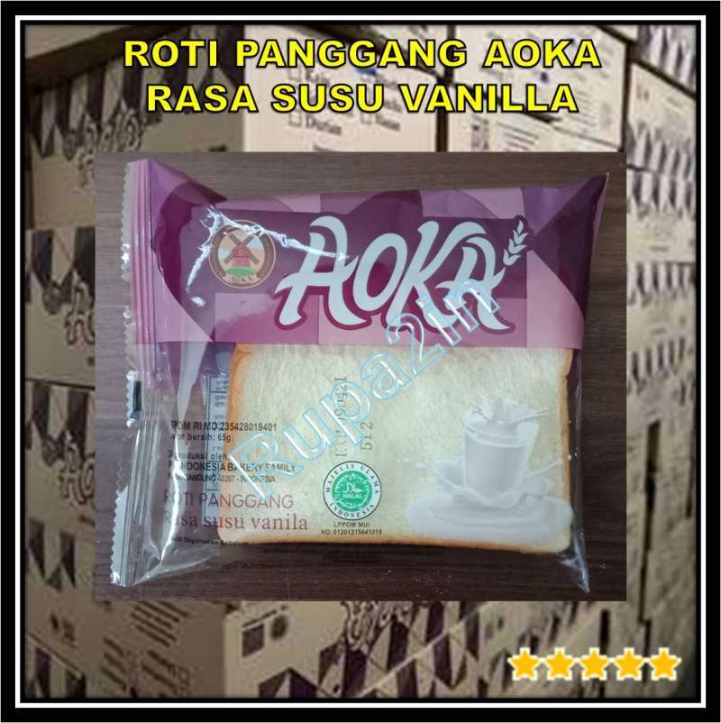 Promo Aoka Roti Tawar Panggang Sandwich Isi Susu Vanila Vanilla 65gr ...