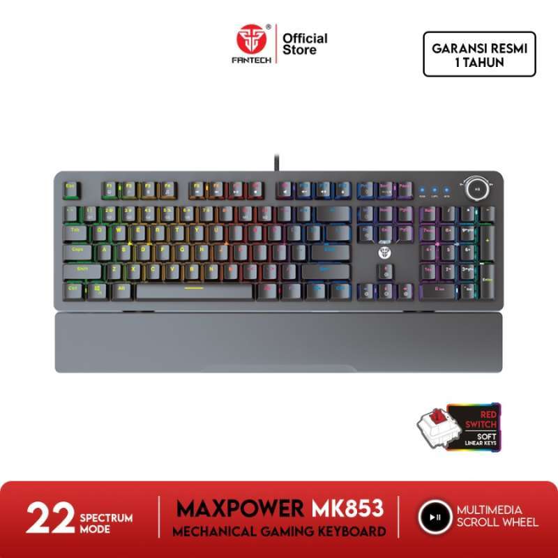 Promo Fantech MAXPOWER MK853 Mechanical Keyboard Gaming - Red Switch ...