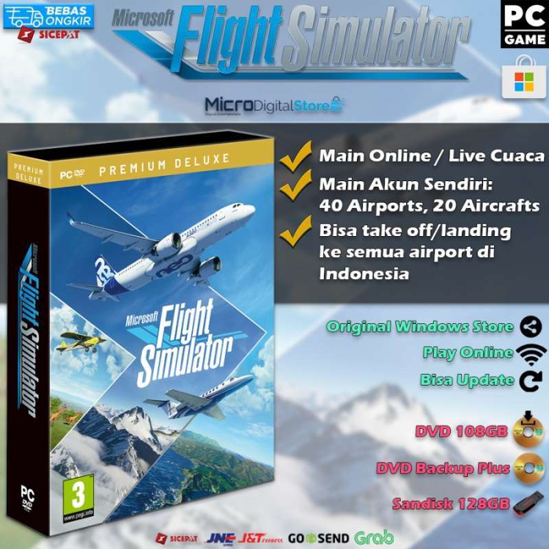 Jual Microsoft Flight Simulator 2020 Premium Deluxe PC Original - DVD ...
