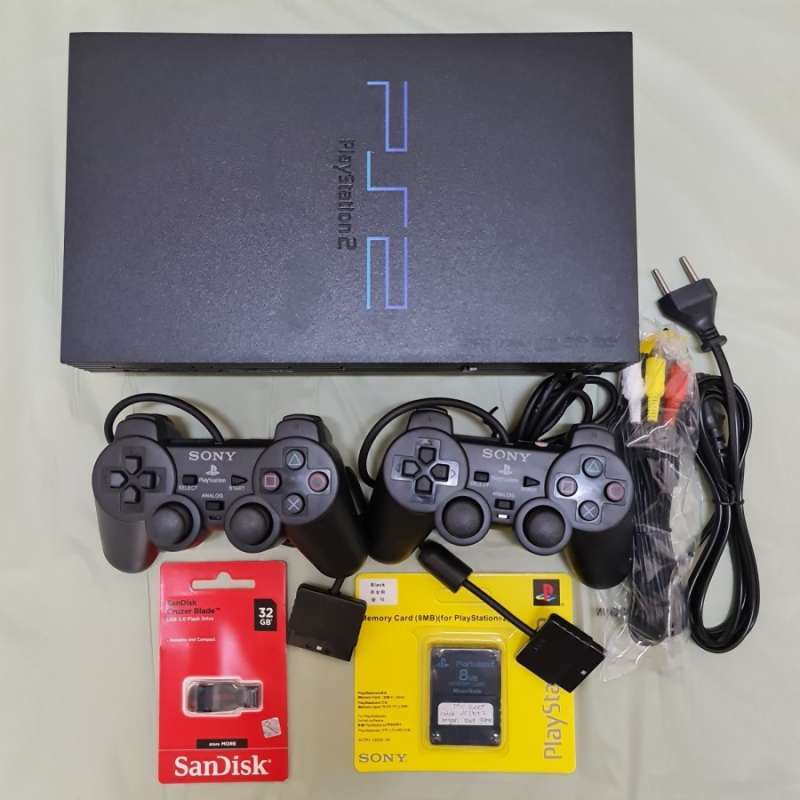 Jual PLAYSTATION 2 HD SERI 3XXX + FD 32GB FREE 2 STIK GETAR HITAM di ...