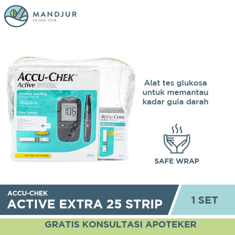Jual Accu-chek Active Extra 25 Strip - Alat Pemantau Gula Darah Di ...