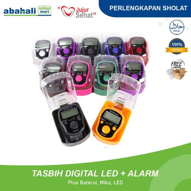 Jual Tasbih Digital LED + Mika Dengan Alarm Buzzer Tiap Kelipatan 100 ...