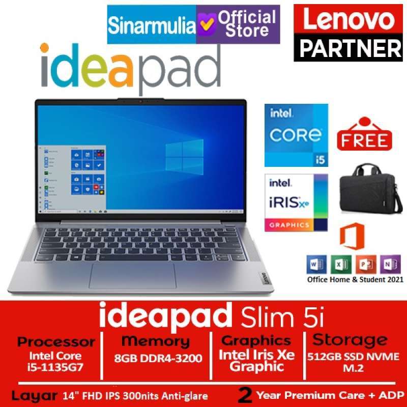 Jual Laptop Lenovo Ideapad Slim I I G Gb Ssd Gb Iris Xe Win Di Seller Sinarmulia
