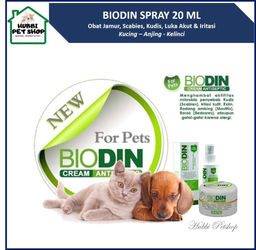 Promo Obat Jamur Kucing Scabies Biodin Spray Untuk Jamur Scabies Dan ...