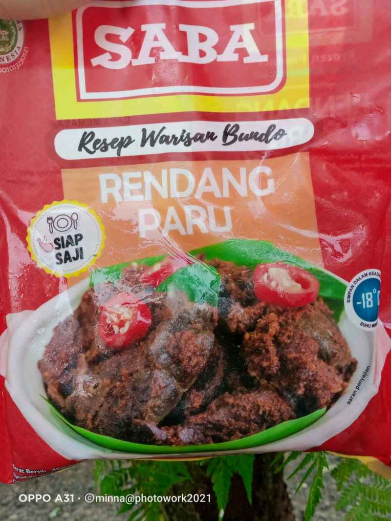 Jual Rendang Paru Saba Rendang Paru Frozen Resep Warisan Bundo 500gr di ...