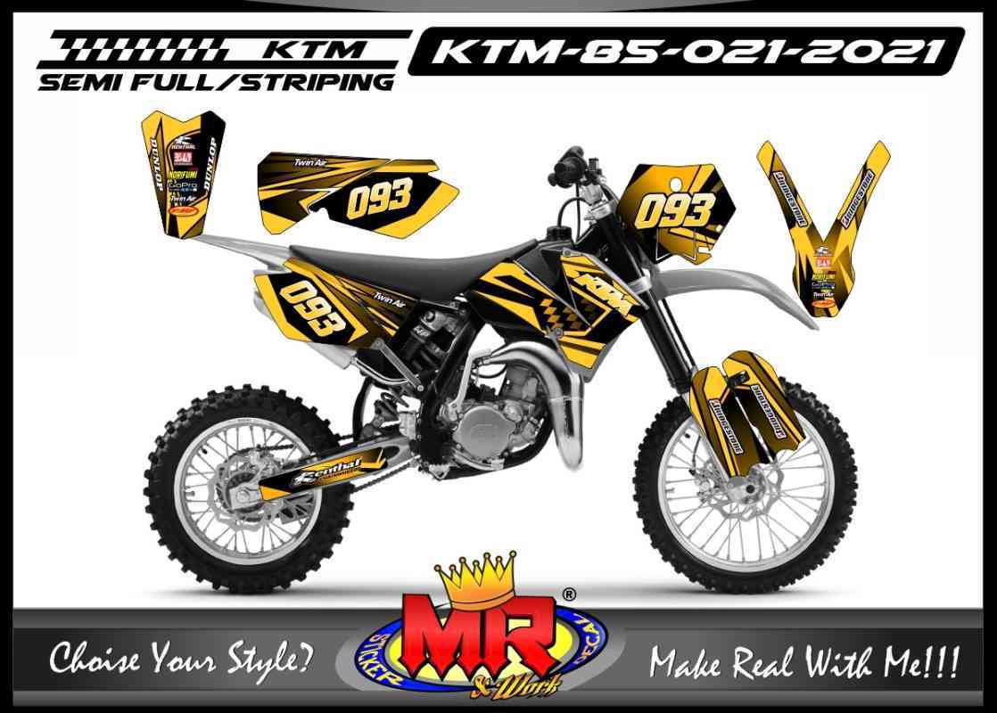 Promo Stiker Motor Decal Ktm 85 Stiker Supermoto Tracker Grafis Motor ...