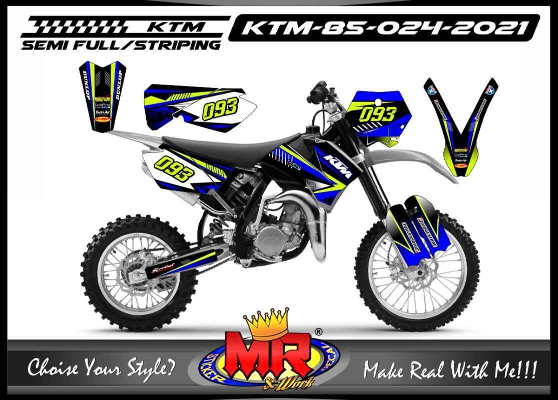 Promo Stiker Motor Decal Ktm 85 Stiker Supermoto Tracker Grafis Motor ...