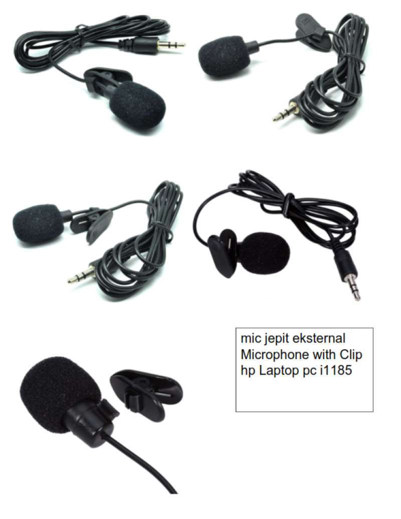 Promo mic jepit eksternal Microphone with Clip hp Laptop pc i1185 ...
