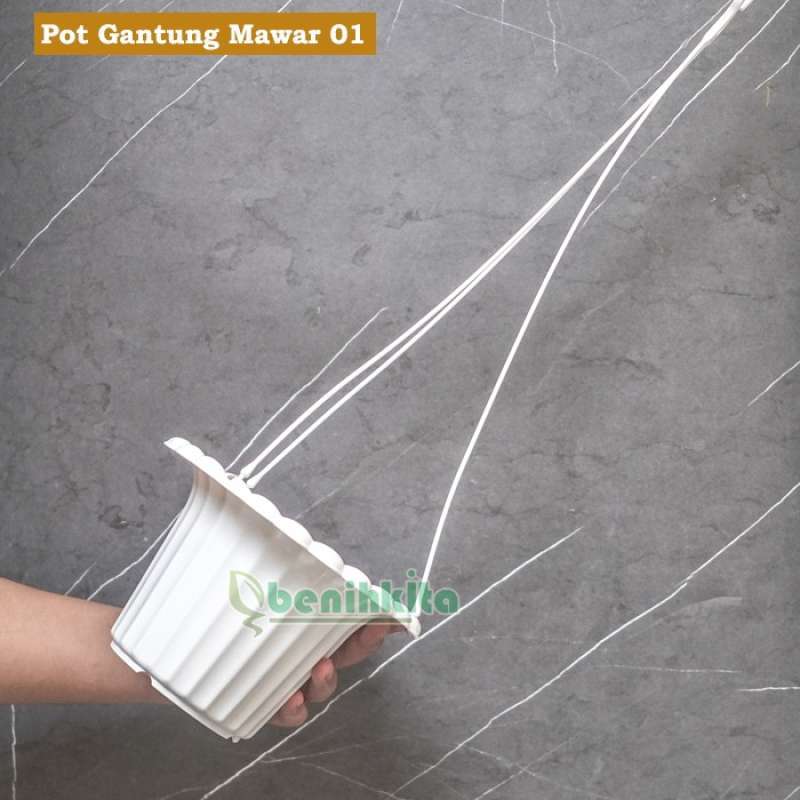 Jual Pot Gantung Tanaman-bunga Mawar Ori 01 Putih - (bjp) Di Seller ...