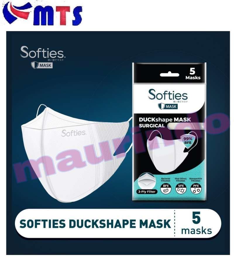 Promo Masker Softies Duckshape Surgical Mask 3 Ply Dusk Shape Duckbill ...