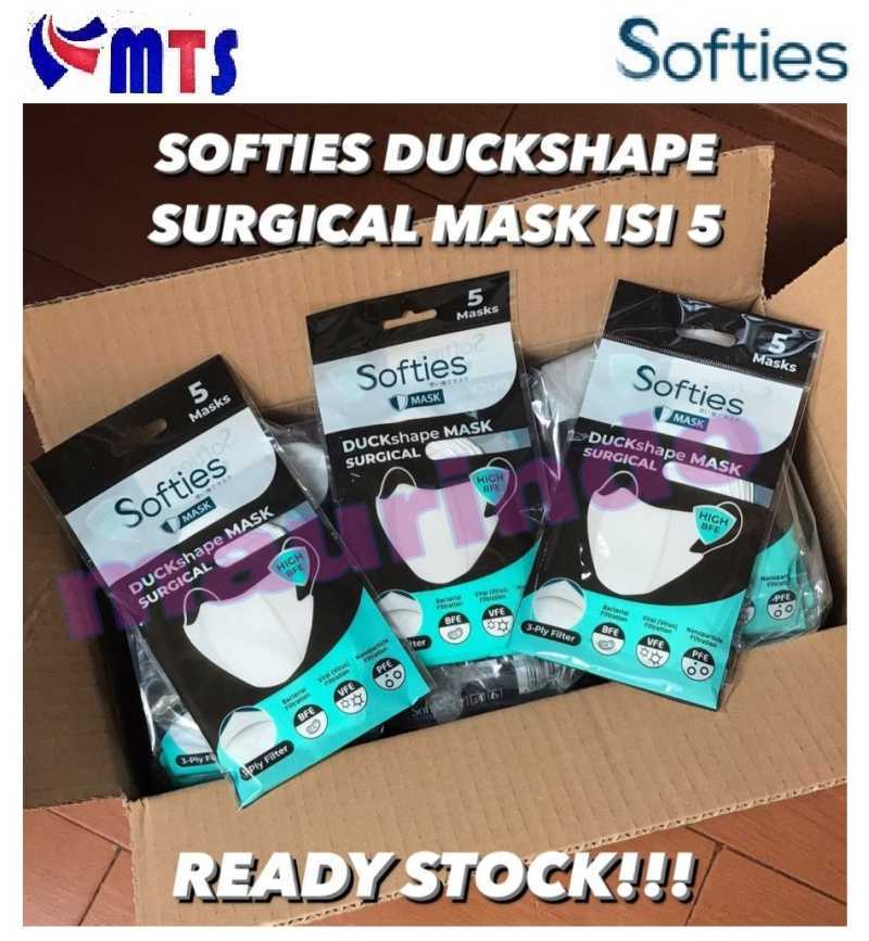 Promo Masker Softies Duckshape Surgical Mask 3 Ply Dusk Shape Duckbill ...