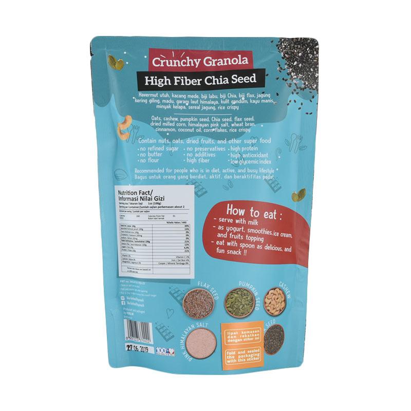 Jual Verlin Healthy Snack Crunchy Granola High Fiber Chia Seed Sereal ...