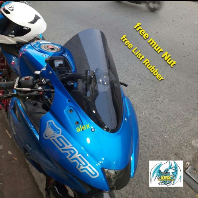 Jual windshield visor jenong gsx r150 free lis karet mur karet - bening ...