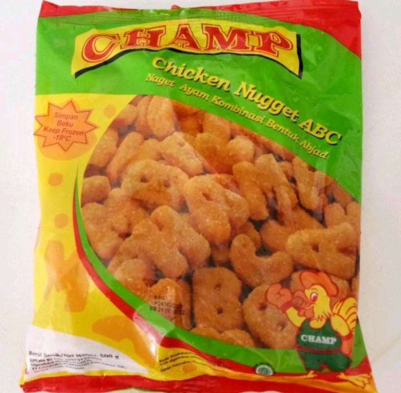 Jual Champ Chicken Nugget Abc Naget Ayam Kombinasi Bentuk Abc 500 Gram ...