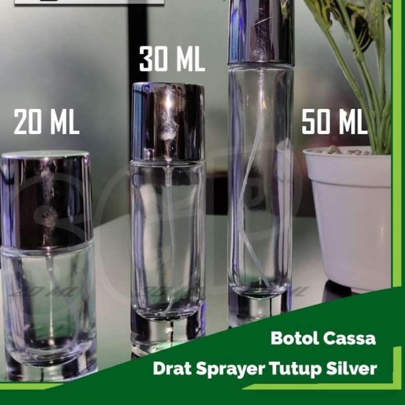 Jual Botol parfum kosong cassa 30ml/Botol kaca cassa drat/putar/botol ...
