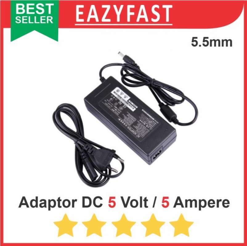 Jual Adaptor Dc 5v 5a 5.5mm 5 V Volt 5 A Ampere Psu Power Supply Trafo ...