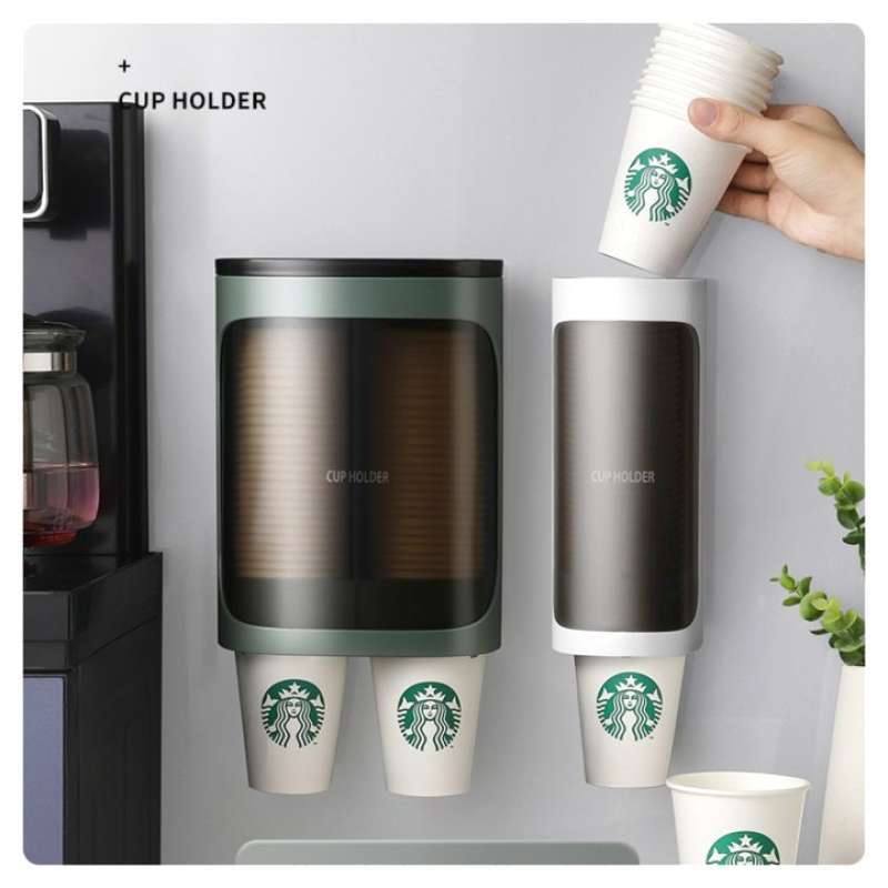 Jual Jual Tempat Gelas Plastik Kertas Tempel Dispenser Cup Holder ...