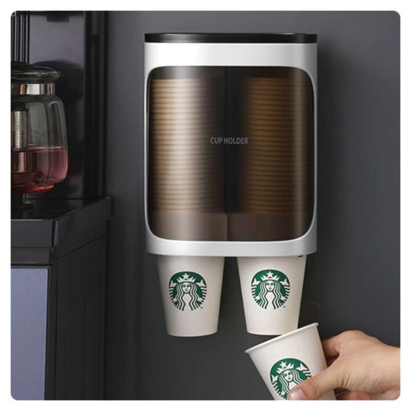 Jual Jual Tempat Gelas Plastik Kertas Tempel Dispenser Cup Holder ...