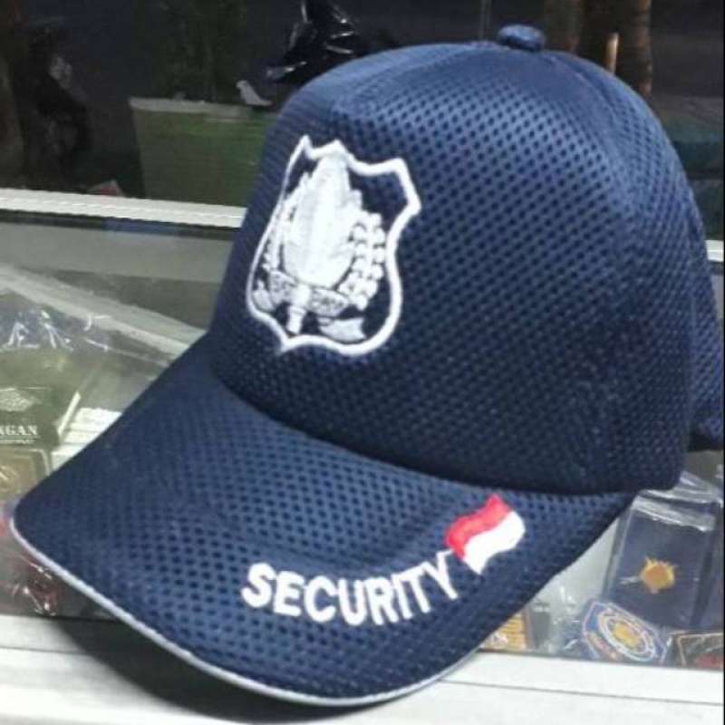 Jual Topi security biru jaring depan lis putih di Seller DE MAKMUR ...