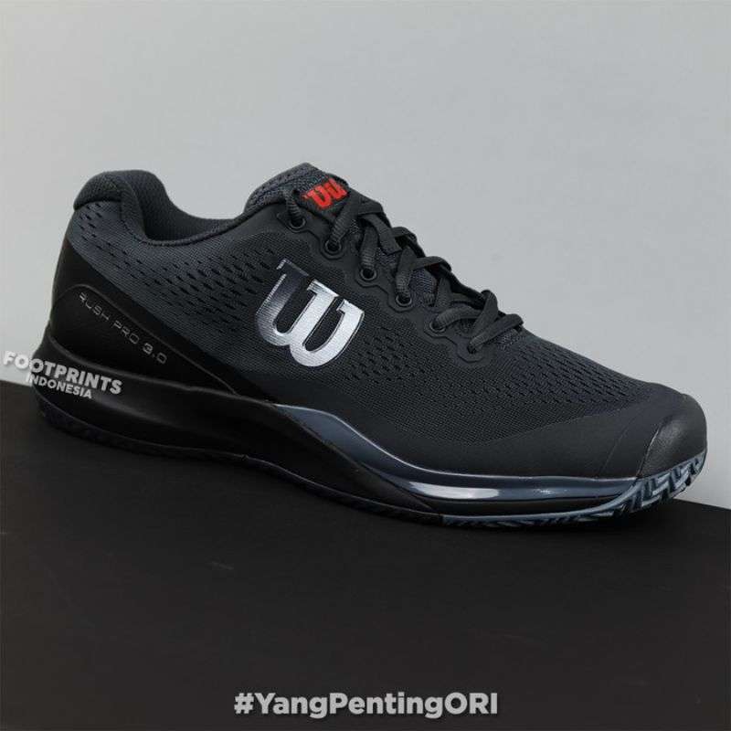 Jual Footprints Indonesia Sepatu Tenis Wilson Rush Pro 3.0 Ebony Black ...