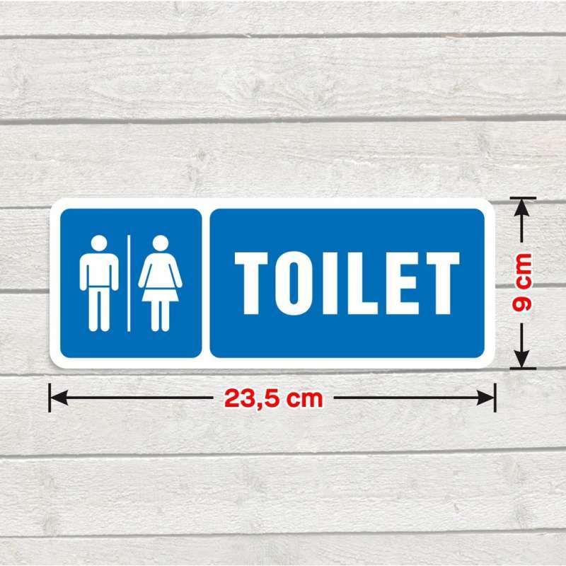 Promo Sticker Label Sign Vinyl Stiker Marka Pintu Toilet Kamar Mandi 9 ...