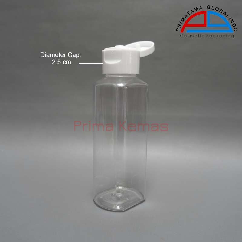 Jual Botol Fliptop 100 Ml - Botol Kosmetik Prima Kemas - Pet Sq 100 Ml Natural Fliptop - Putih ...