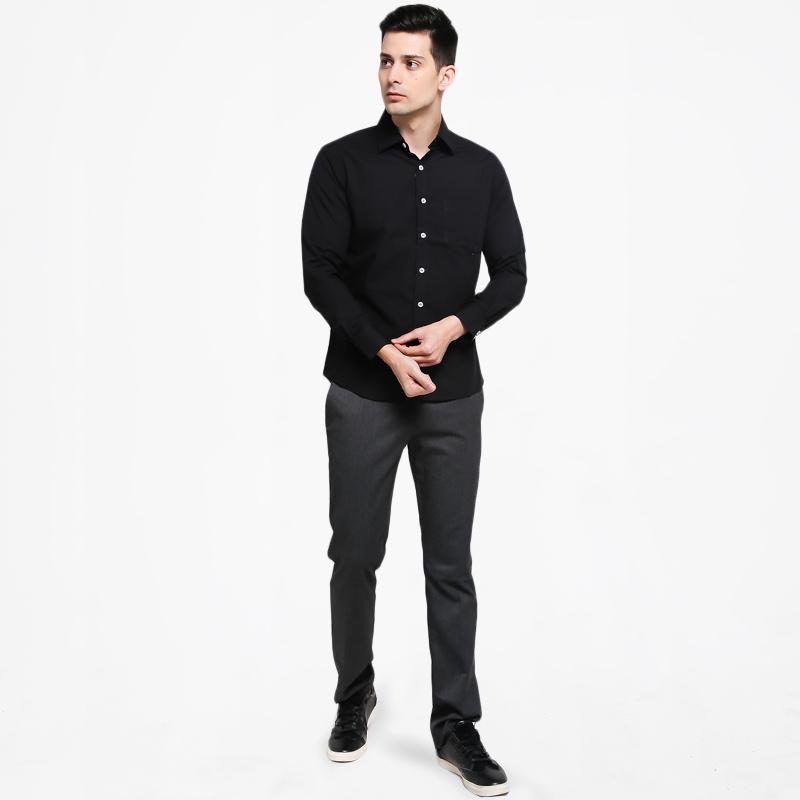 Promo Vm Slimfit Kemeja Casual Tangan Panjang Pria - Hitam Diskon 44% ... Promo Vm Slimfit Kemeja Casual Tangan Panjang Pria - Hitam Diskon 44% ...