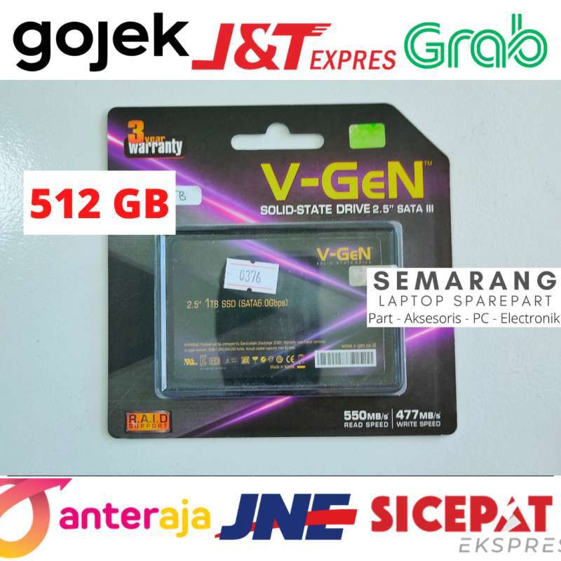 Jual V-GEN 512GB SSD SATA III Laptop Komputer Vgen 3 512 Giga Gb Memory ...