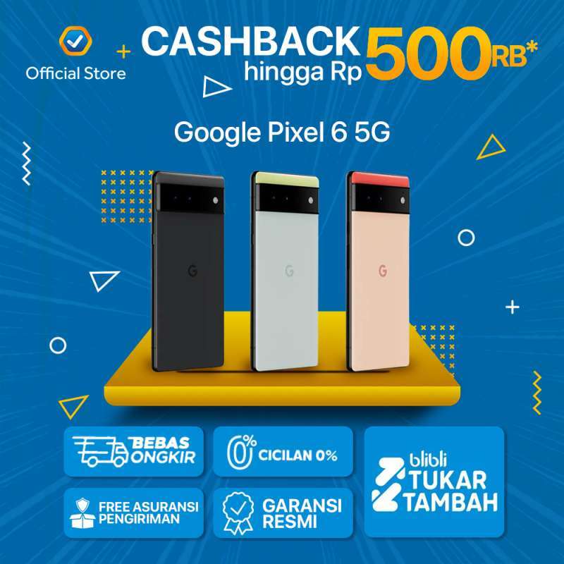 Jual New Google Pixel 6 5G 128GB 128 GB RAM 8GB Black Coral Sorta ...