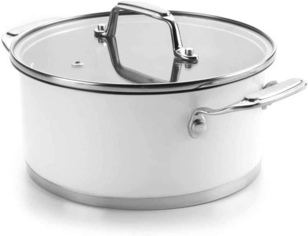 Promo Lacor-casserole With Glass Lid, Stainless Steel, White, 24 Cm ...